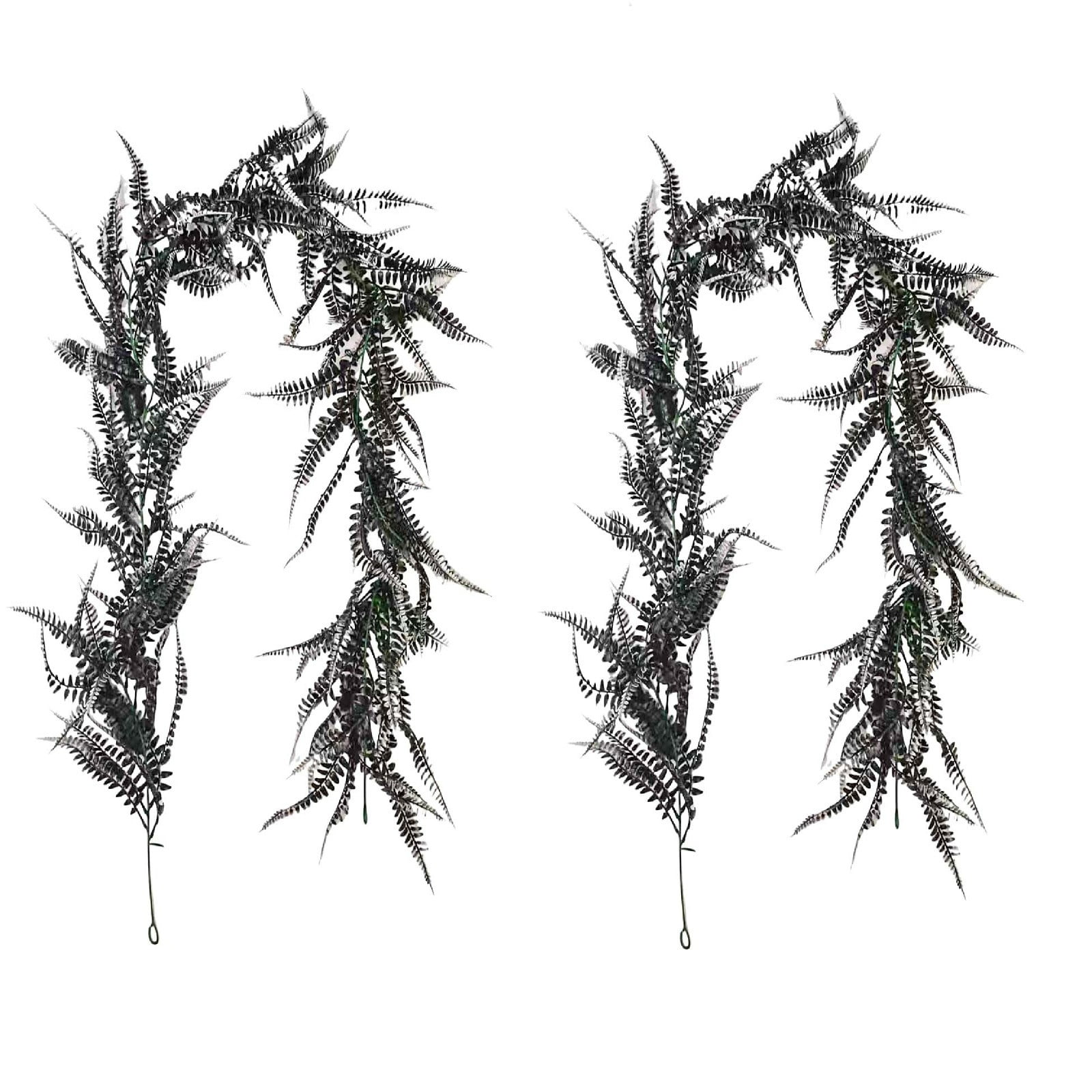 Wadada Black Garland Artificial Hanging Plants, 2Pcs 5.9Ft Black Fake ...