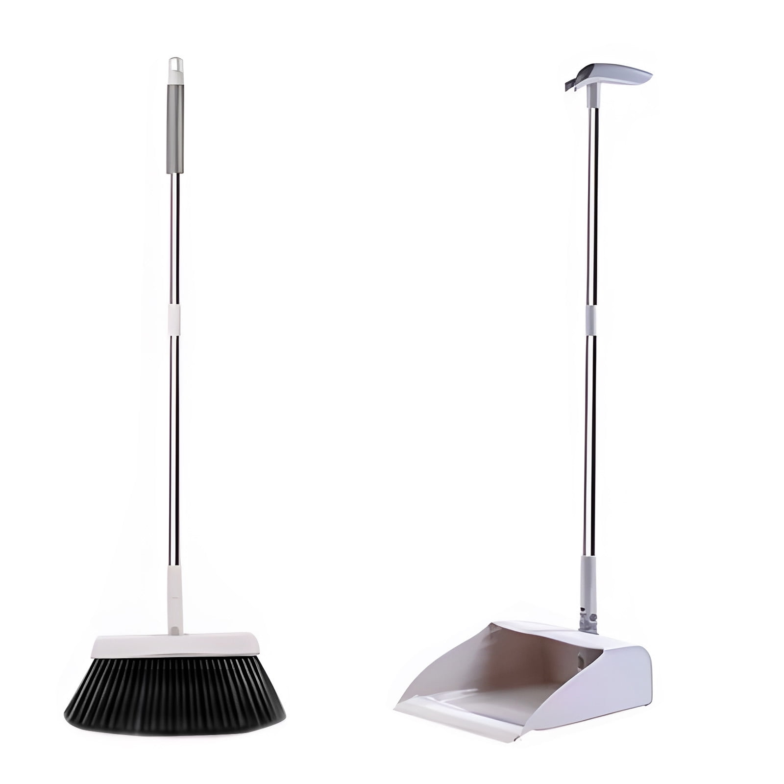 Wadada Broom and Dustpan Set, Heavy Duty Dust Pan and Broom, with Long ...