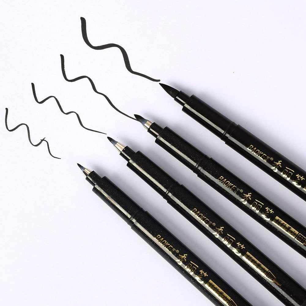 Wadada Calligraphy Brush Pens, Refillable Hand Lettering Pen, Black Ink ...