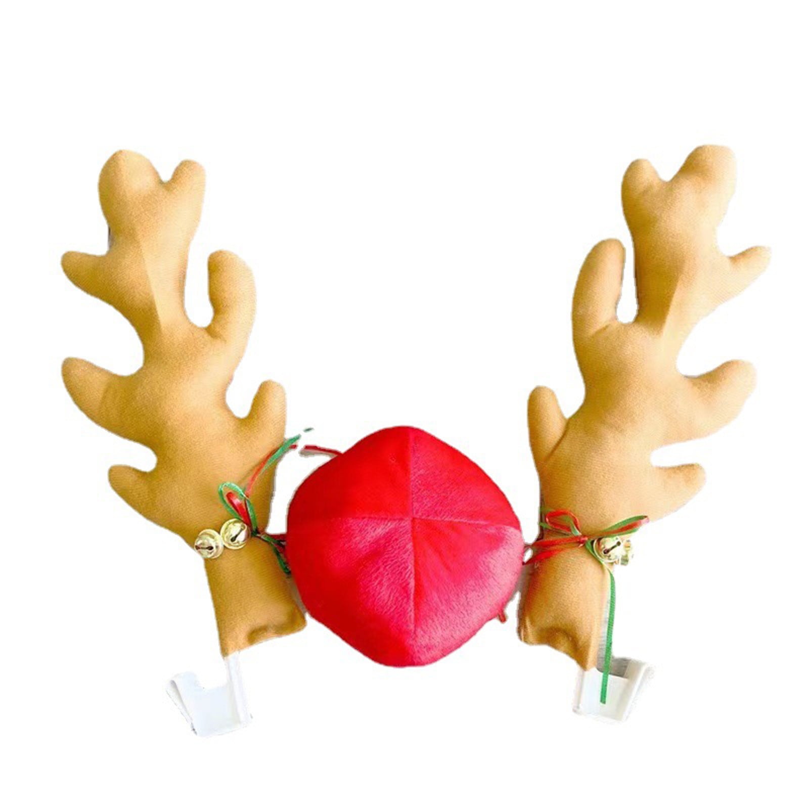 Wadada Car Reindeer Antlers & Nose - Window Roof-Top & Reindeer Jingle ...