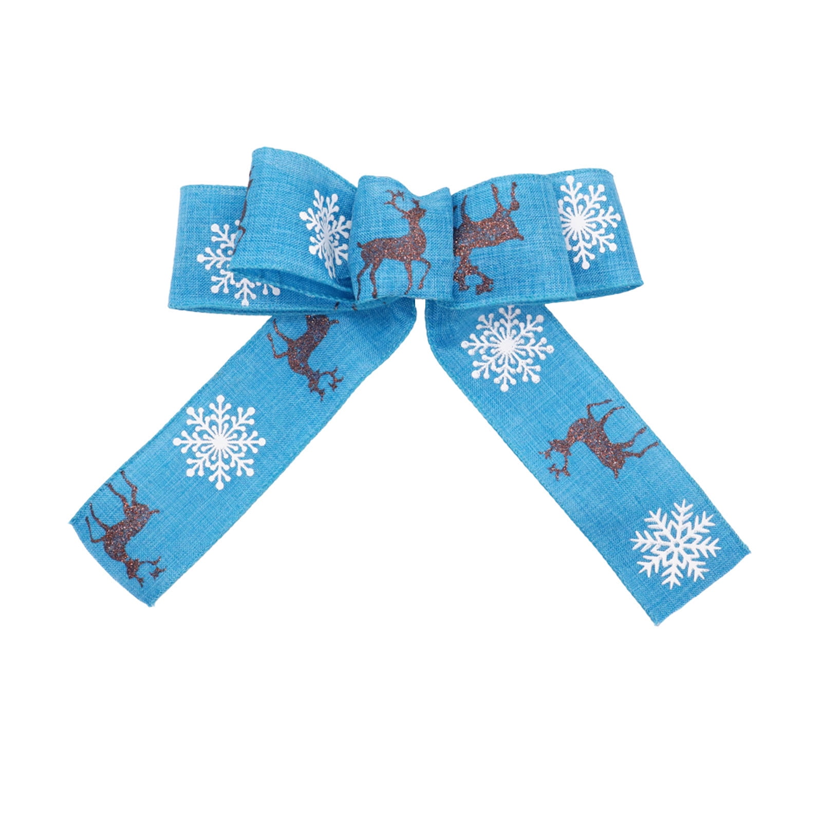 Wadada Christmas Blue Bows Decorations, 8 x 8 Inches Large Velvet ...
