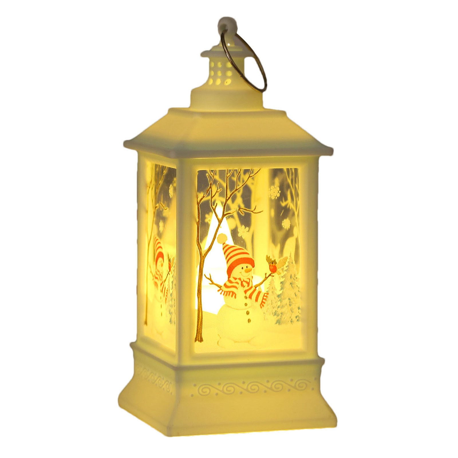 Wadada Christmas Snow Globe Lantern Swirling Glitter, Lighted Christmas ...