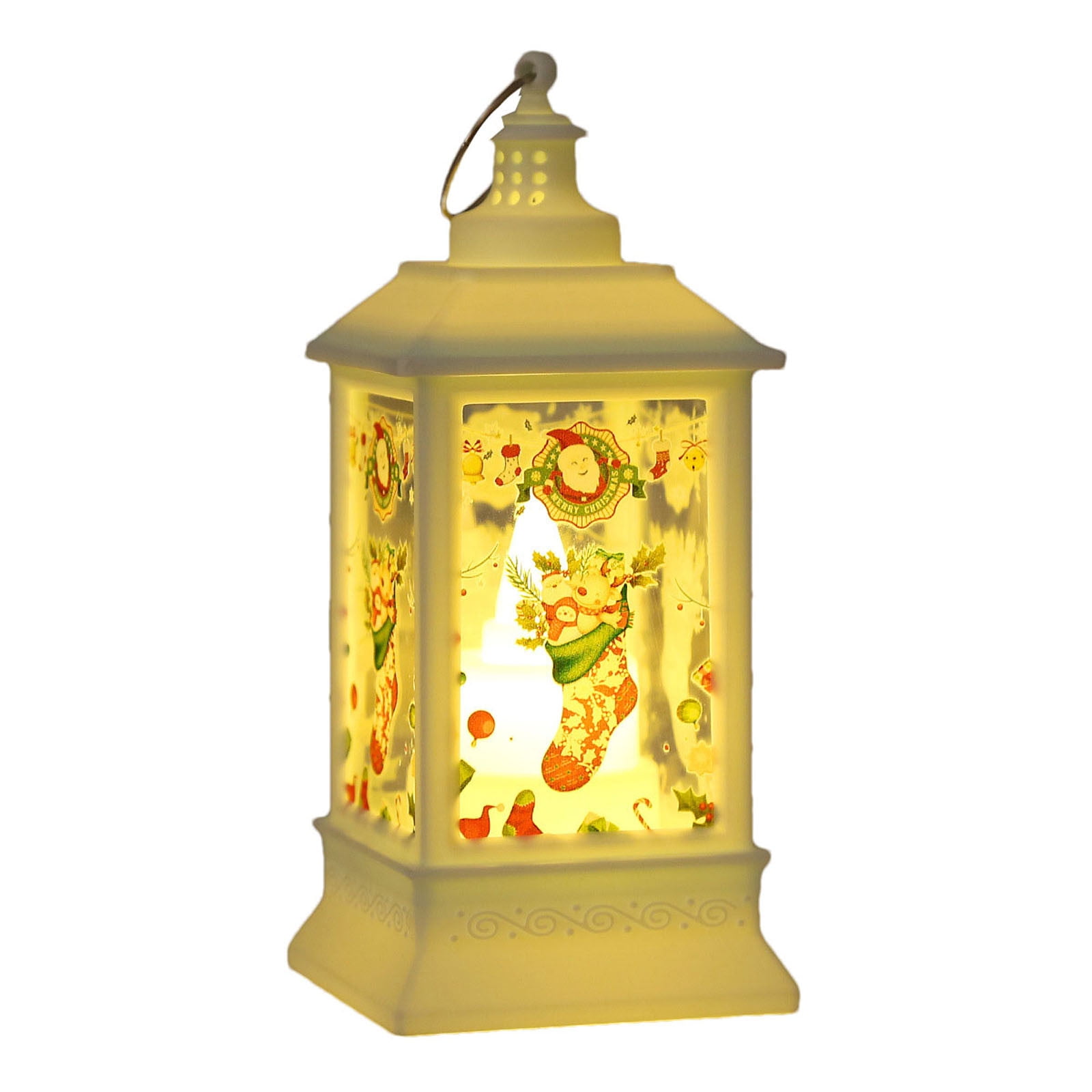 Wadada Christmas Snow Globe Lantern Swirling Glitter, Lighted Christmas ...