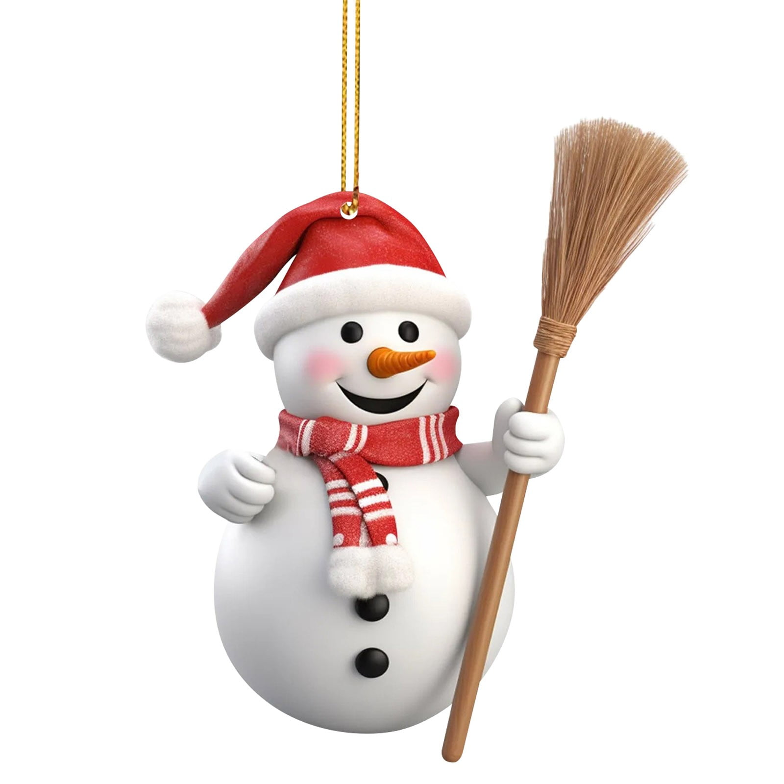 Wadada Christmas Snowman Ornaments Decoration Wooden Acrylic Snowman ...