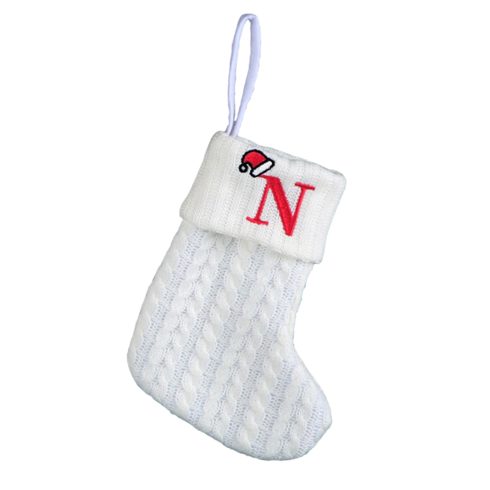 Wadada Christmas Stockings with Initial, 7.8" Small Embroidered Letter ...