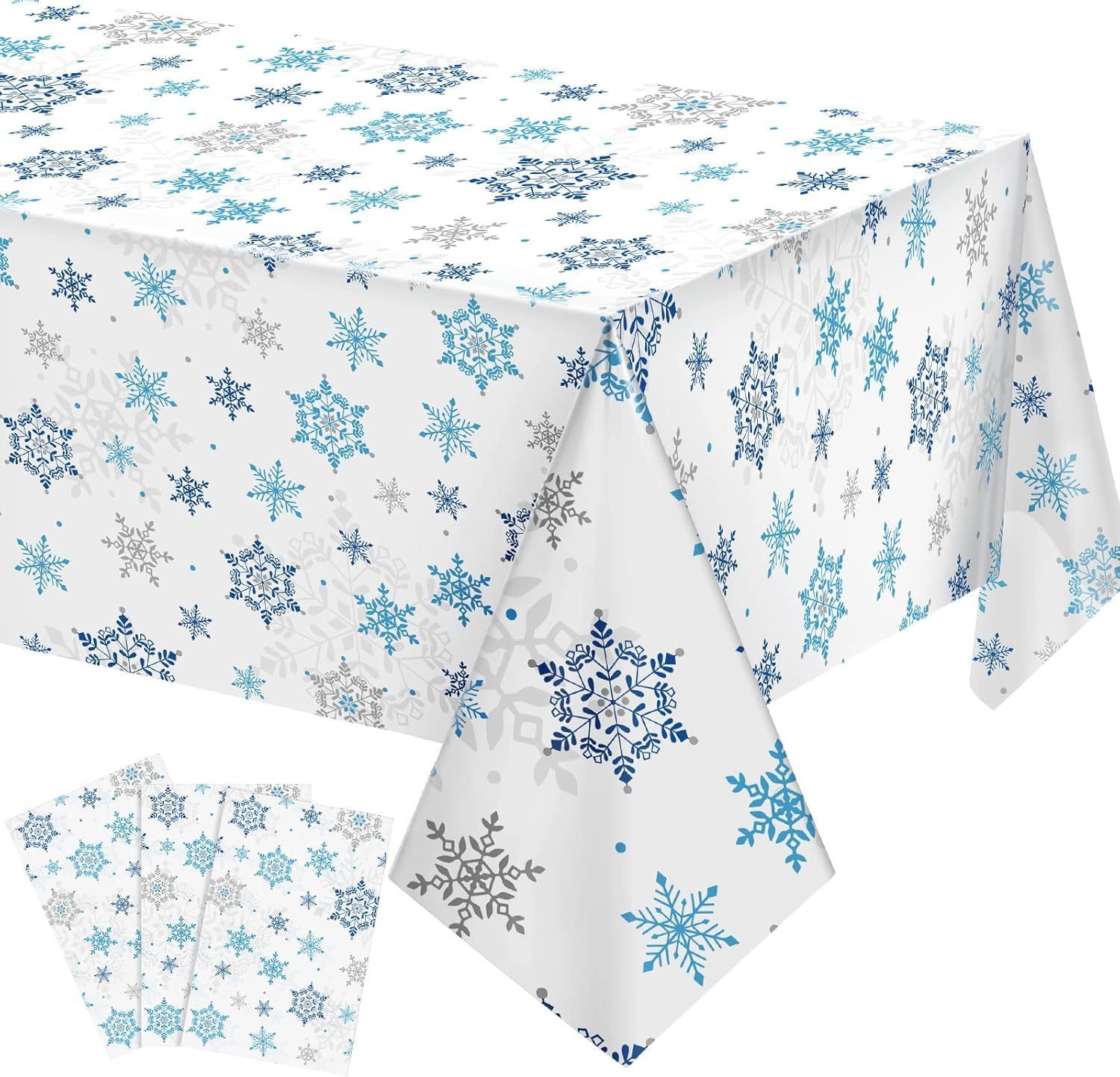 Wadada Christmas Tablecloth, White Christmas Snowflake Tablecloth 54 x ...