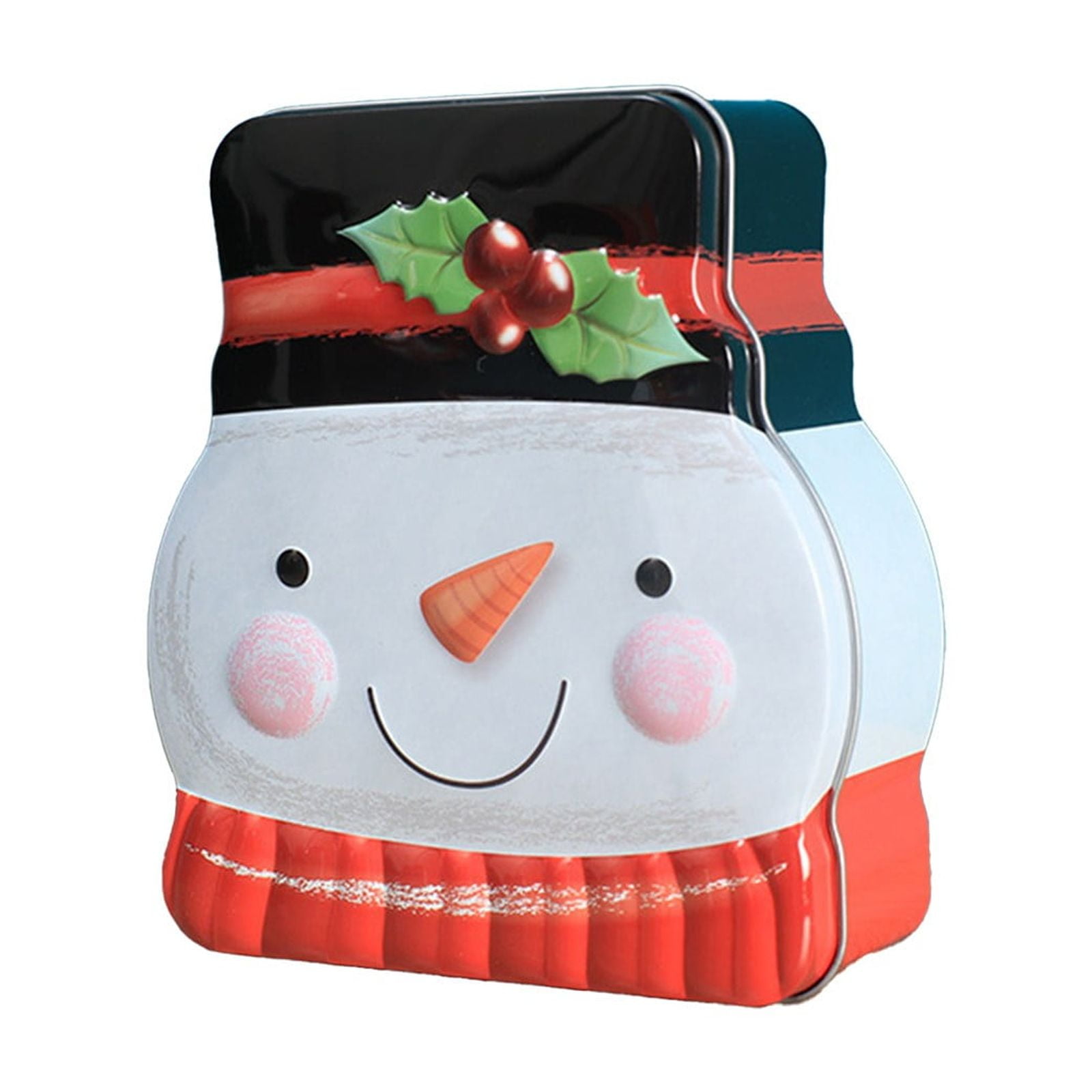 Wadada Christmas Tin Box Vintage Santa Claus Elk Snowman Pattern Candy ...