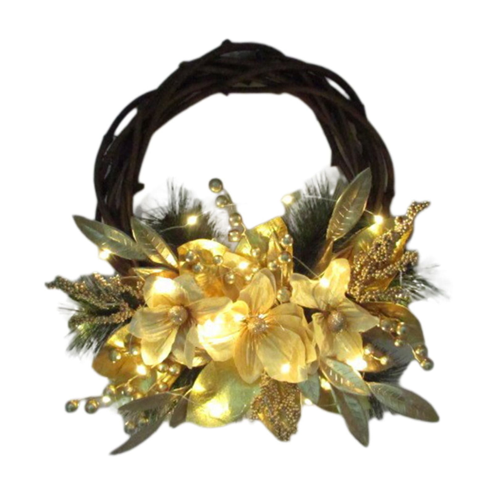 Wadada Christmas Wreaths for Front Door Battery Operated 16In New Items ...