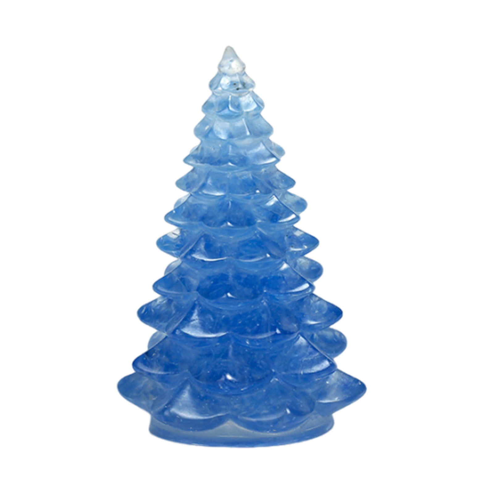 Wadada Crystal Christmas Tree Figurine Mini Handmade Glass Tree for ...