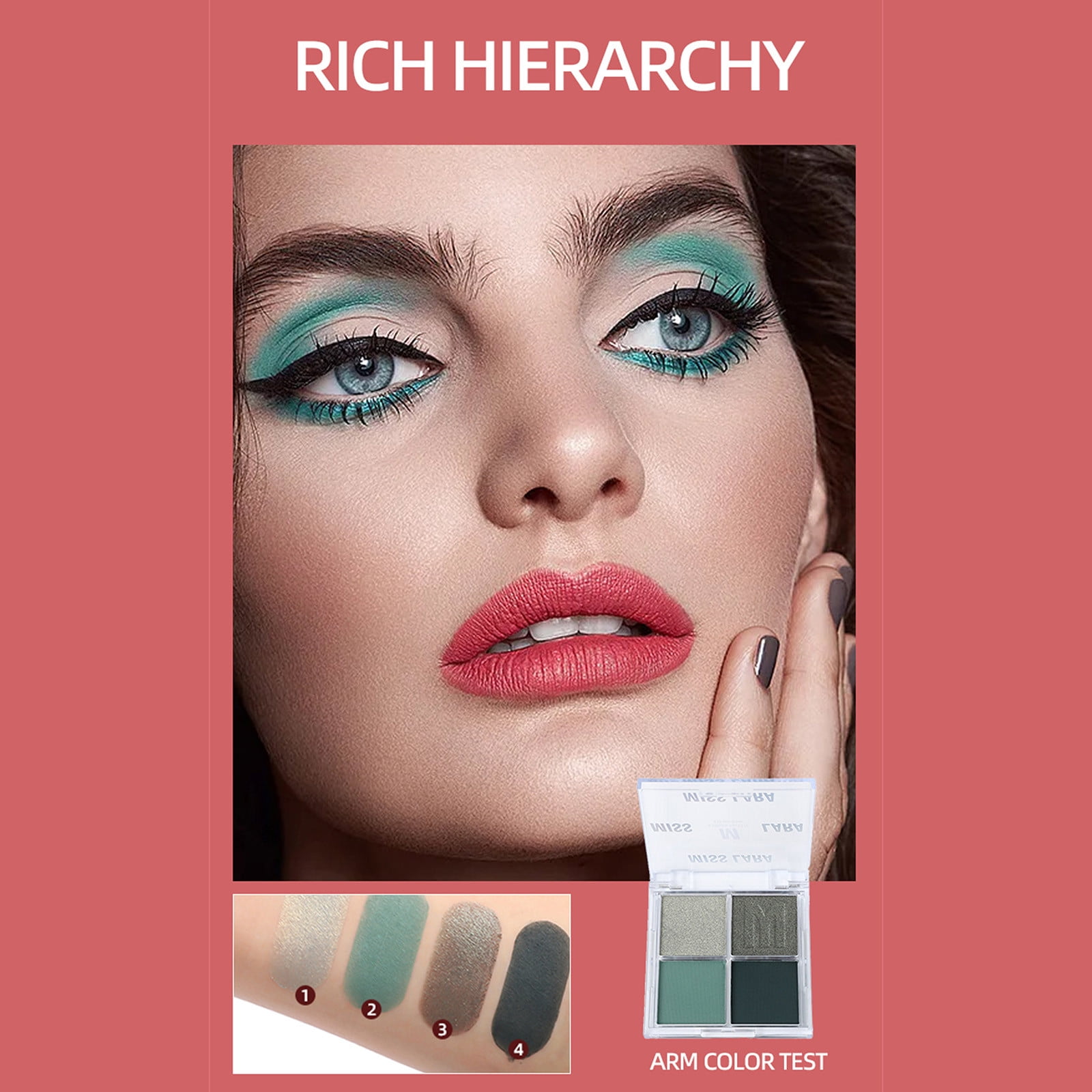 Wadada Eyeshadow Makeup Palette,4 Color Matte Shimmer Glitter Eye ...