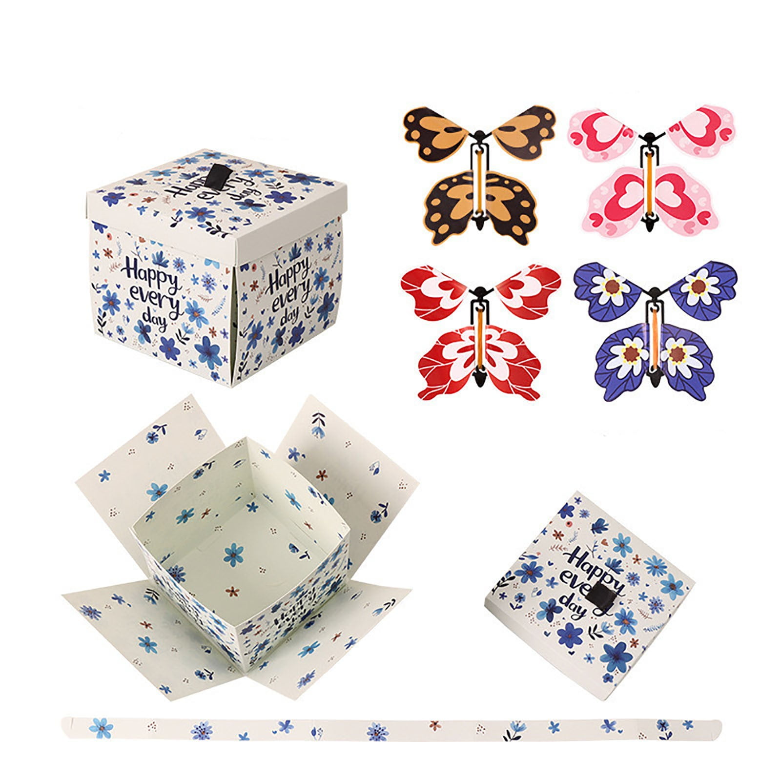 Wadada Flying Butterfly Surprise Box Exploding Gifts Box with ...