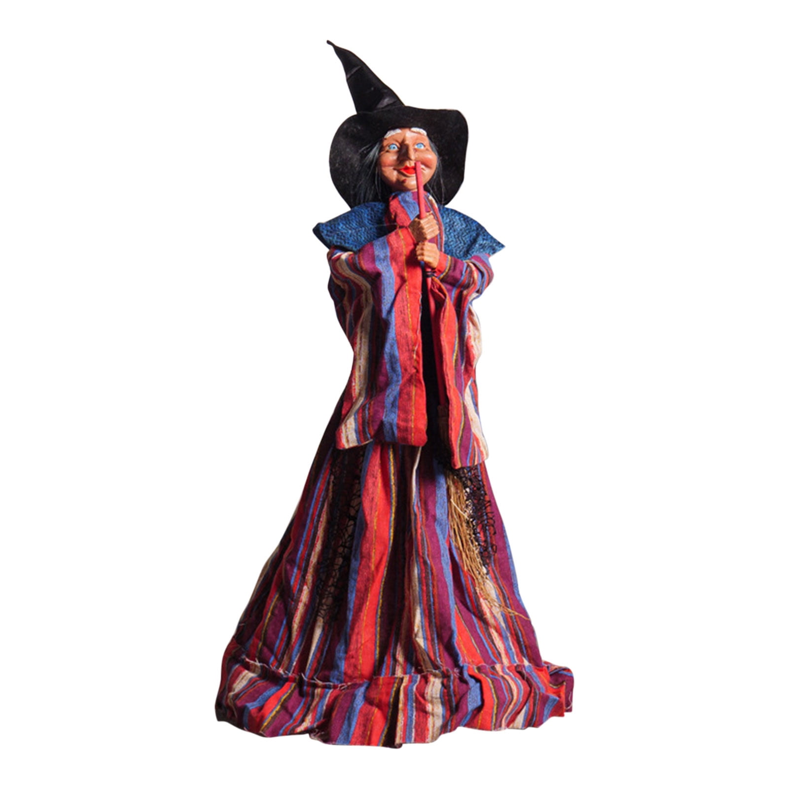 Wadada Halloween Animatronics Witch with Cane, Halloween Decorations ...