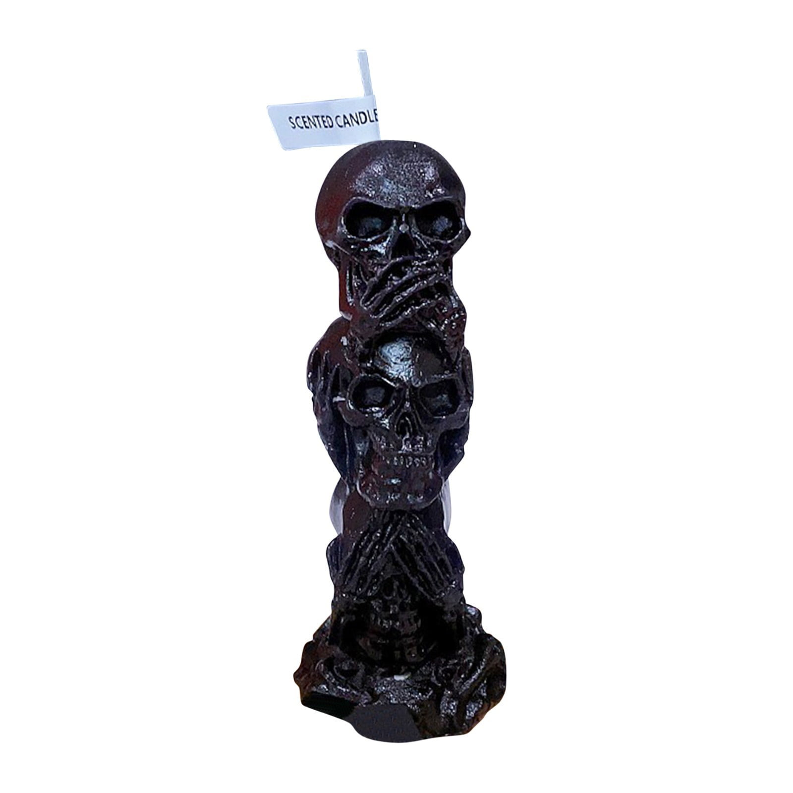 Wadada Halloween Candles 3 Skull Heads Figurine Candle Hear No Evil See ...