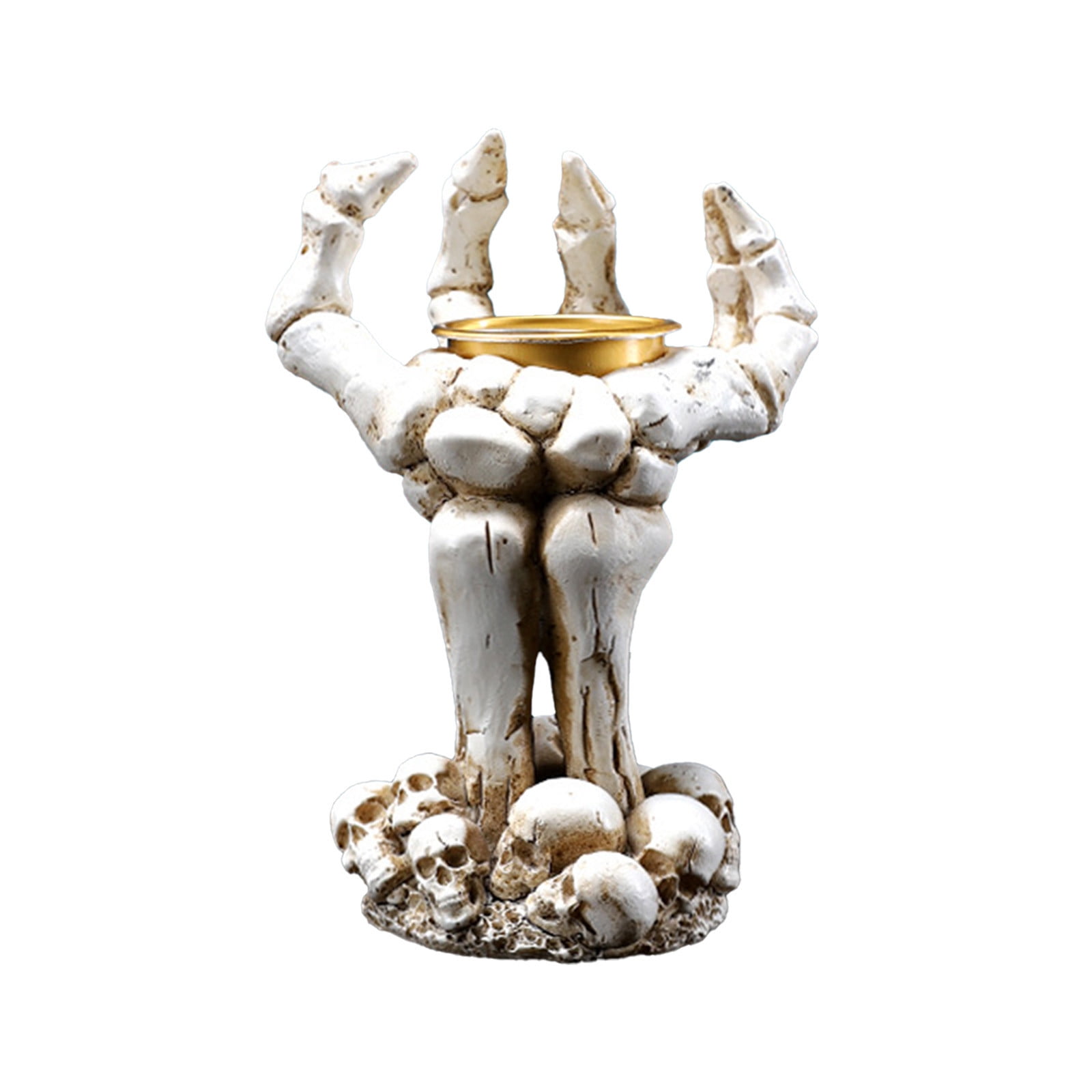 Wadada Halloween Desktop Decoration,Skeleton Candle Holder,Gothic Ghost ...