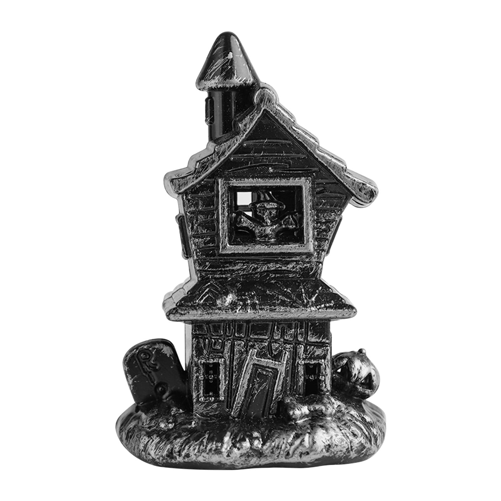 Wadada Halloween Haunted House Figurine with Ghost Pumpkin Tombstone ...