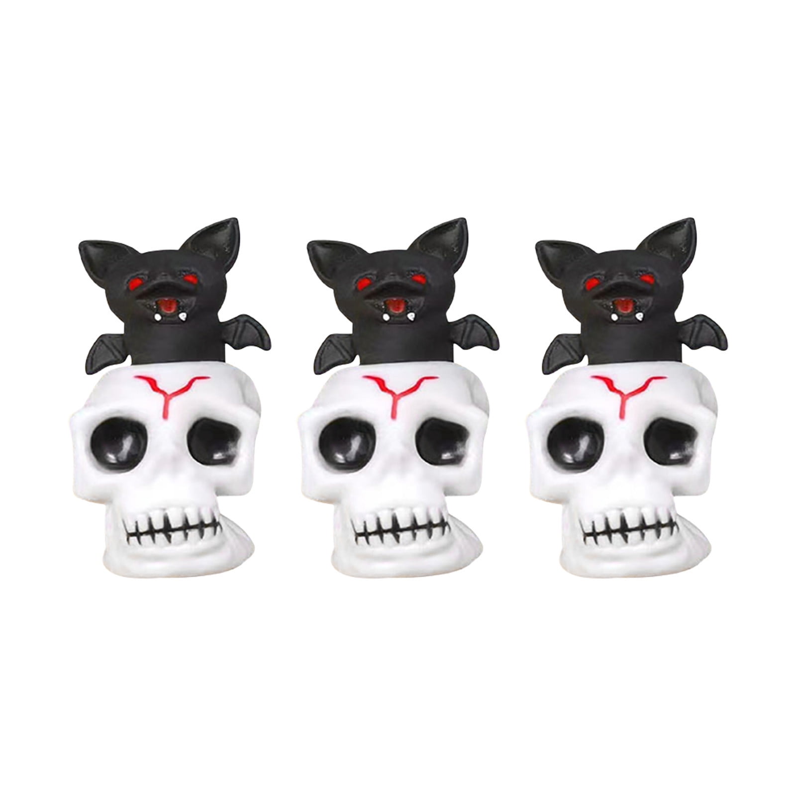 Wadada Halloween Squeeze Toys -3pcs Skull Bone Squeeze Toys Stress ...