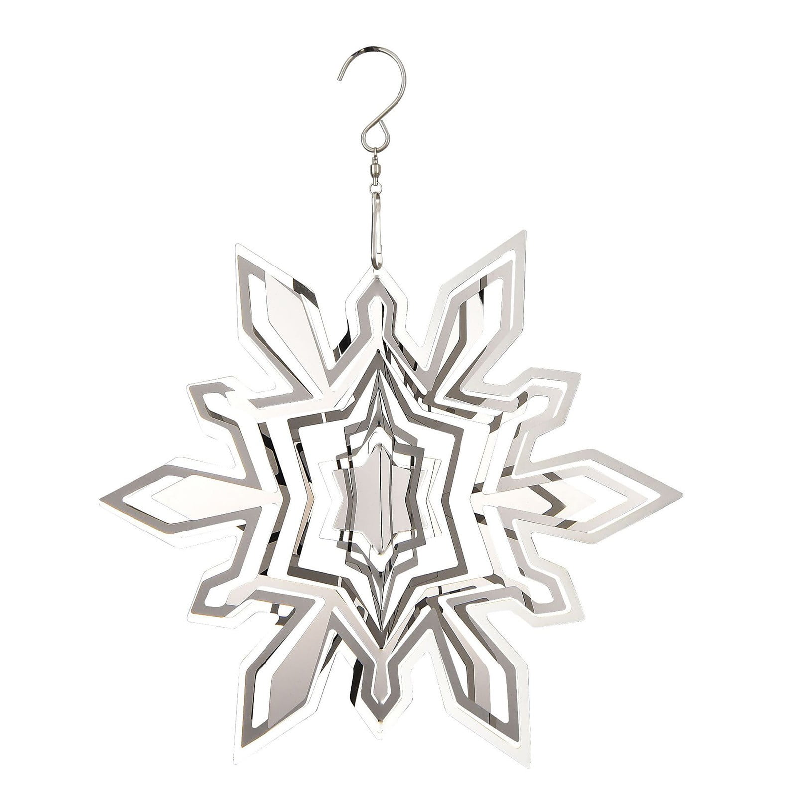 Wadada Hanging Wind Spinner Outdoor Metal Decorations, Silver Wind ...