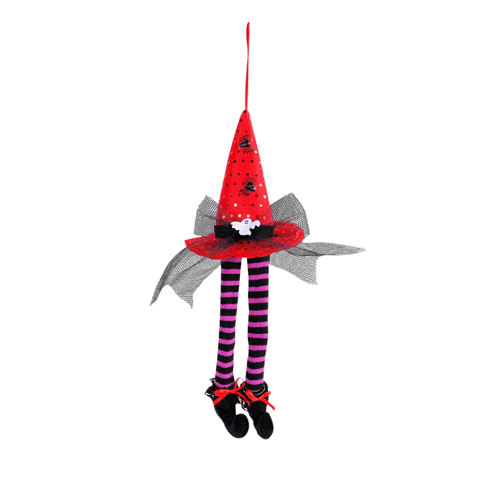 Wadada Happy Sign Decoration Witch Legs Hat Hanging Wooden Wall Decor ...