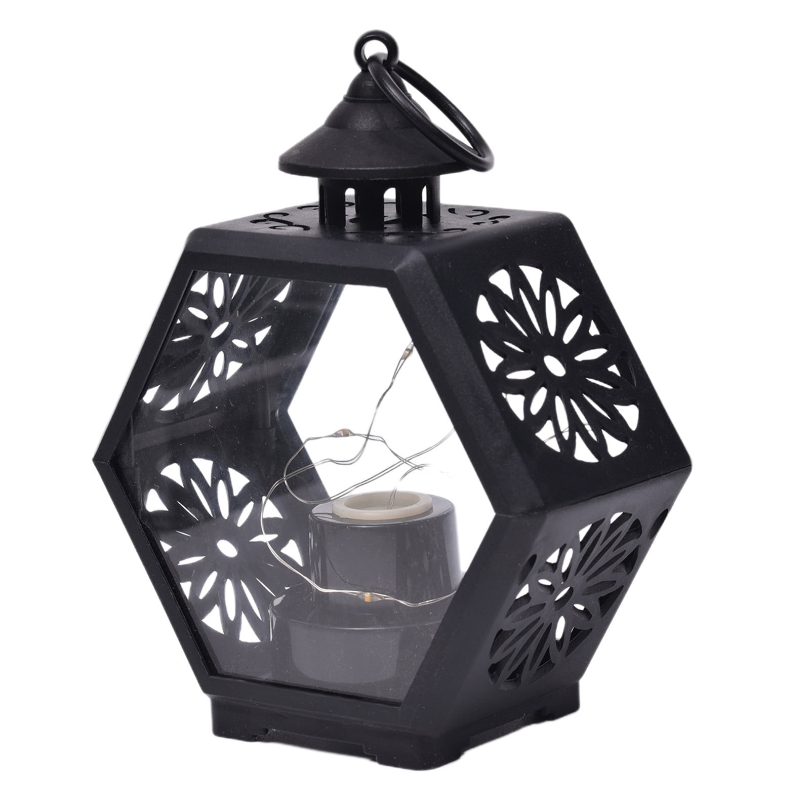 Wadada Mini Lanterns Decorative for Centerpiece, Hanging Small Black ...