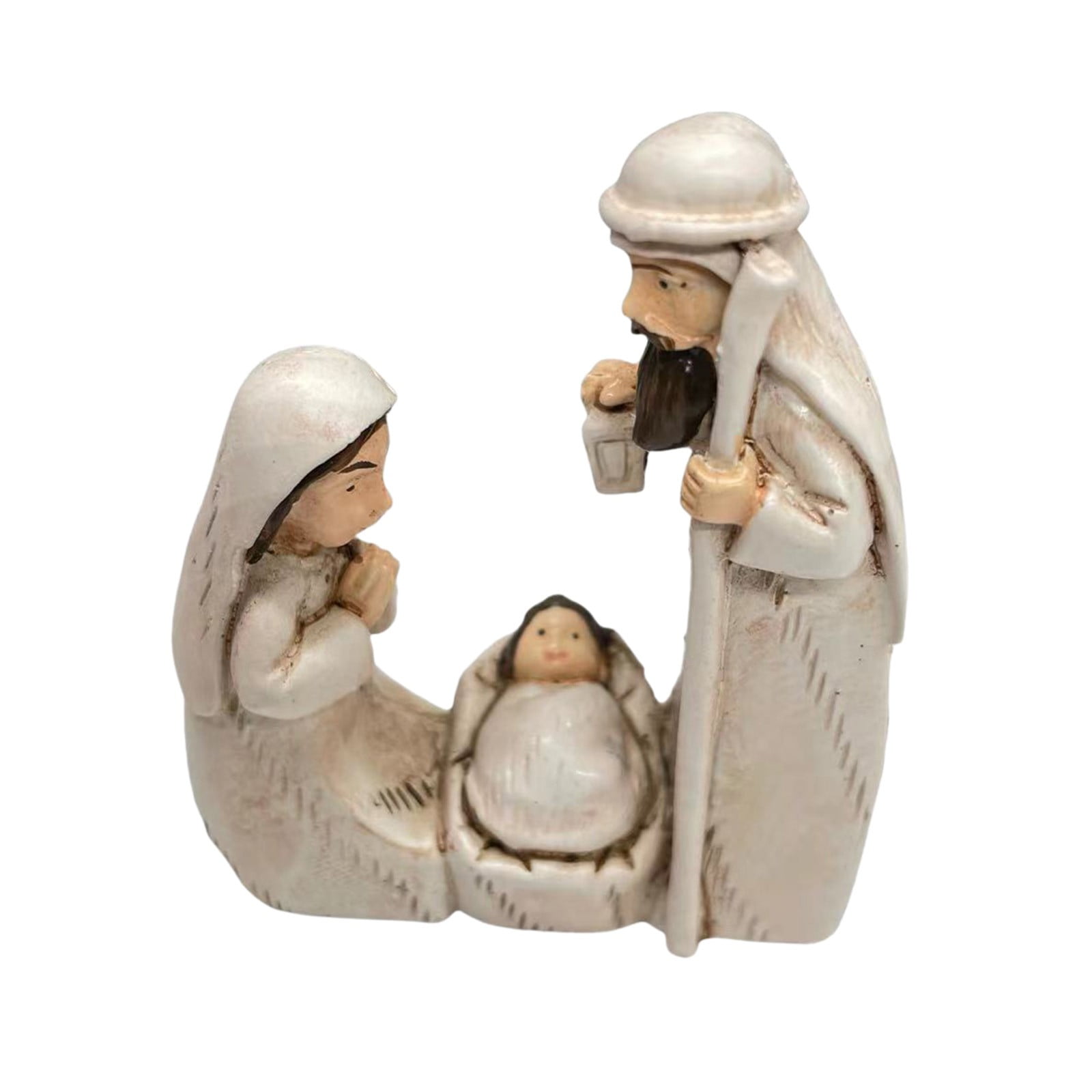 Wadada Miniature Holy Family Nativity Figurine - Hand Painted Joseph ...