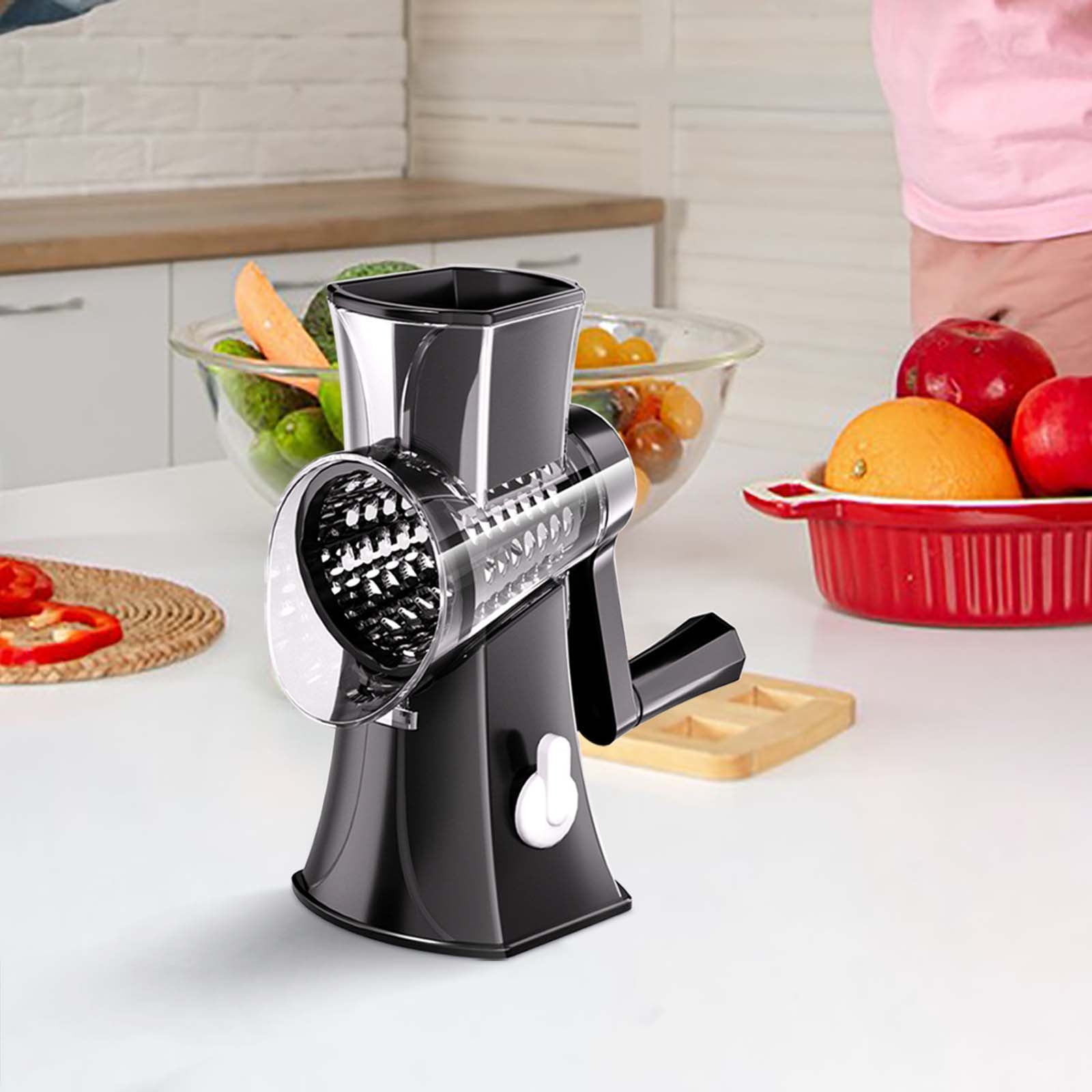 Wadada Rotary Cheese Grater Shredder, Multifunction 5 in 1 Kitchen ...