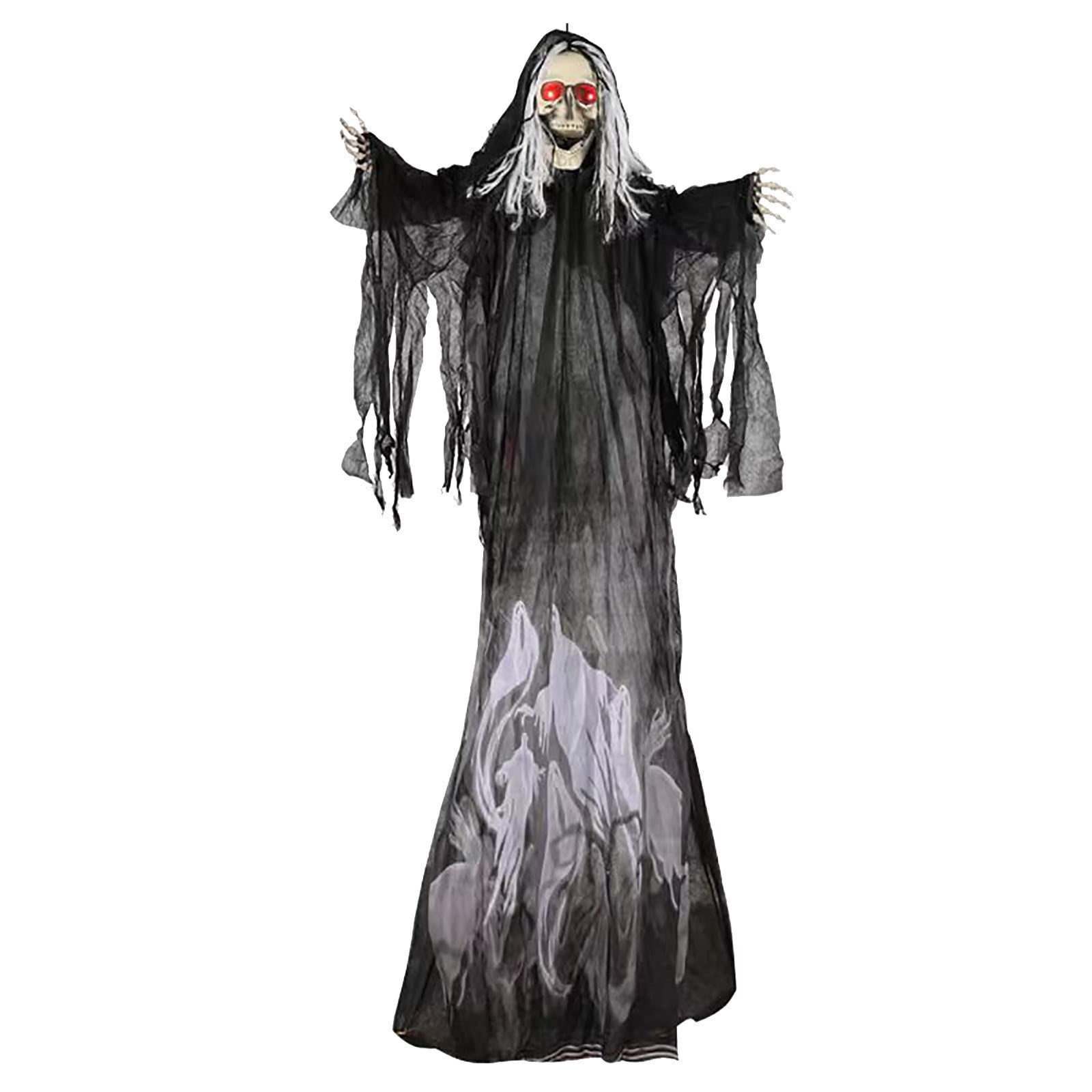 Wadada Scary Halloween Hanging Ghost, with Glowing LED Eyes, Horror ...