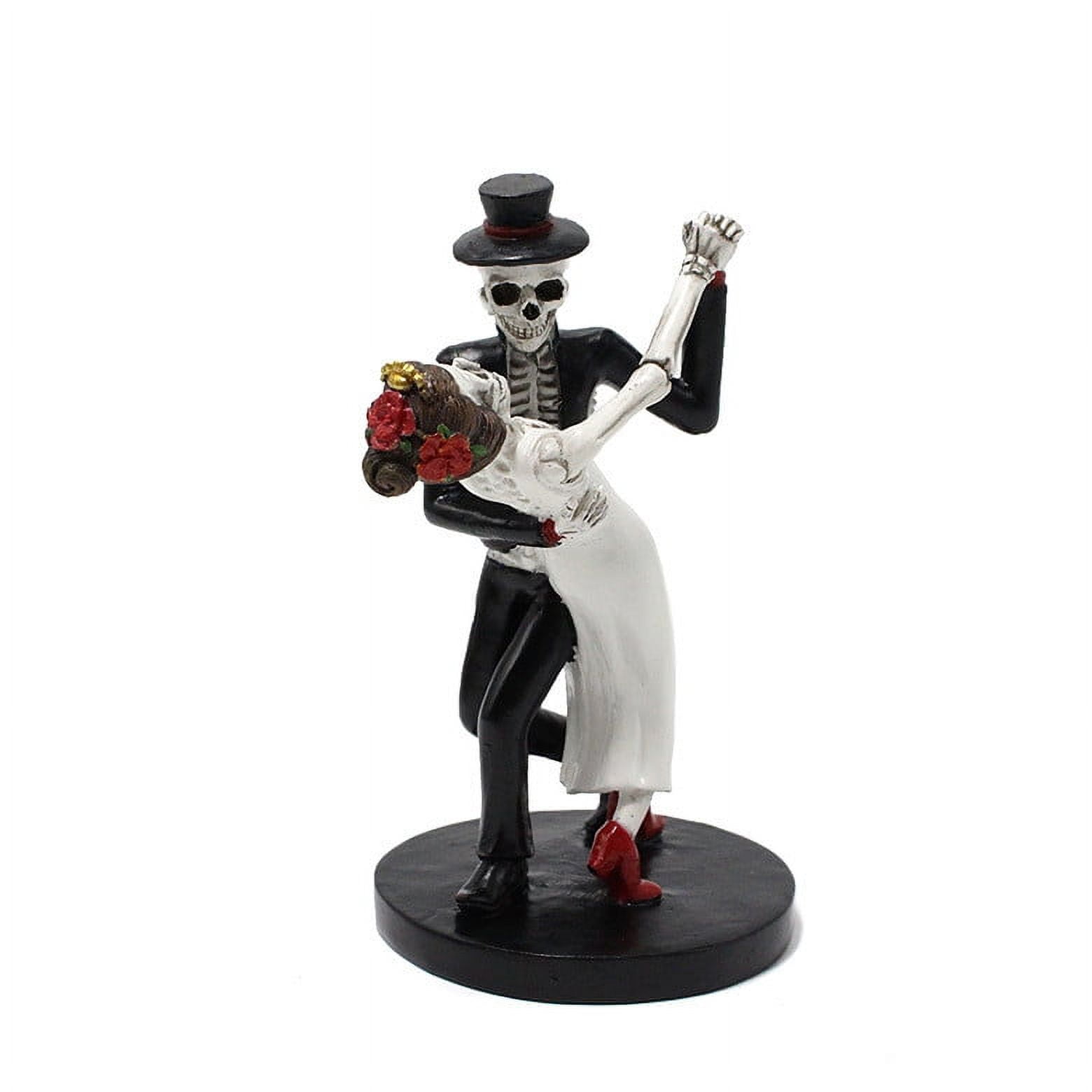 Wadada Skeleton Couple Statue - Skull Bride and Groom Couple Figurine ...