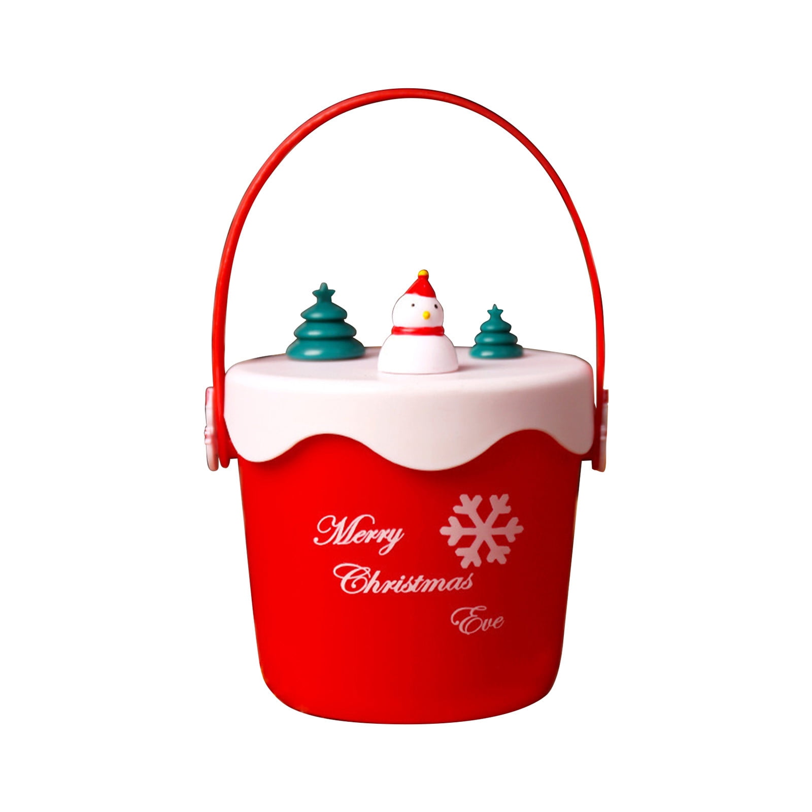 Wadada Small Christmas Buckets Plastic, Christmas Decorations Bucket ...