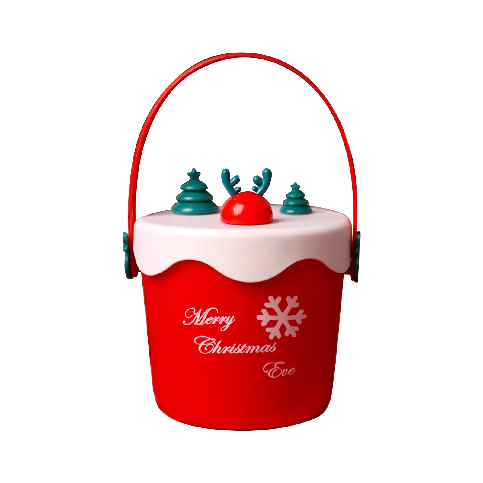 Wadada Small Christmas Buckets Plastic, Christmas Decorations Bucket pails, Christmas Candy ...