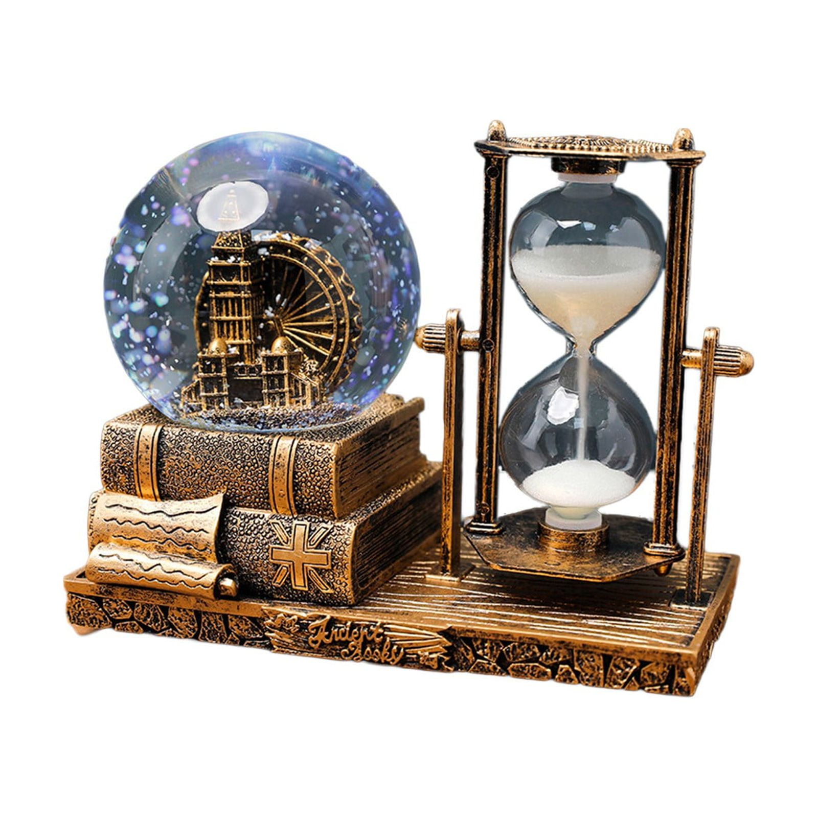 Wadada Snow Globe with Hourglass Timer Home Decor for Living Room LED ...