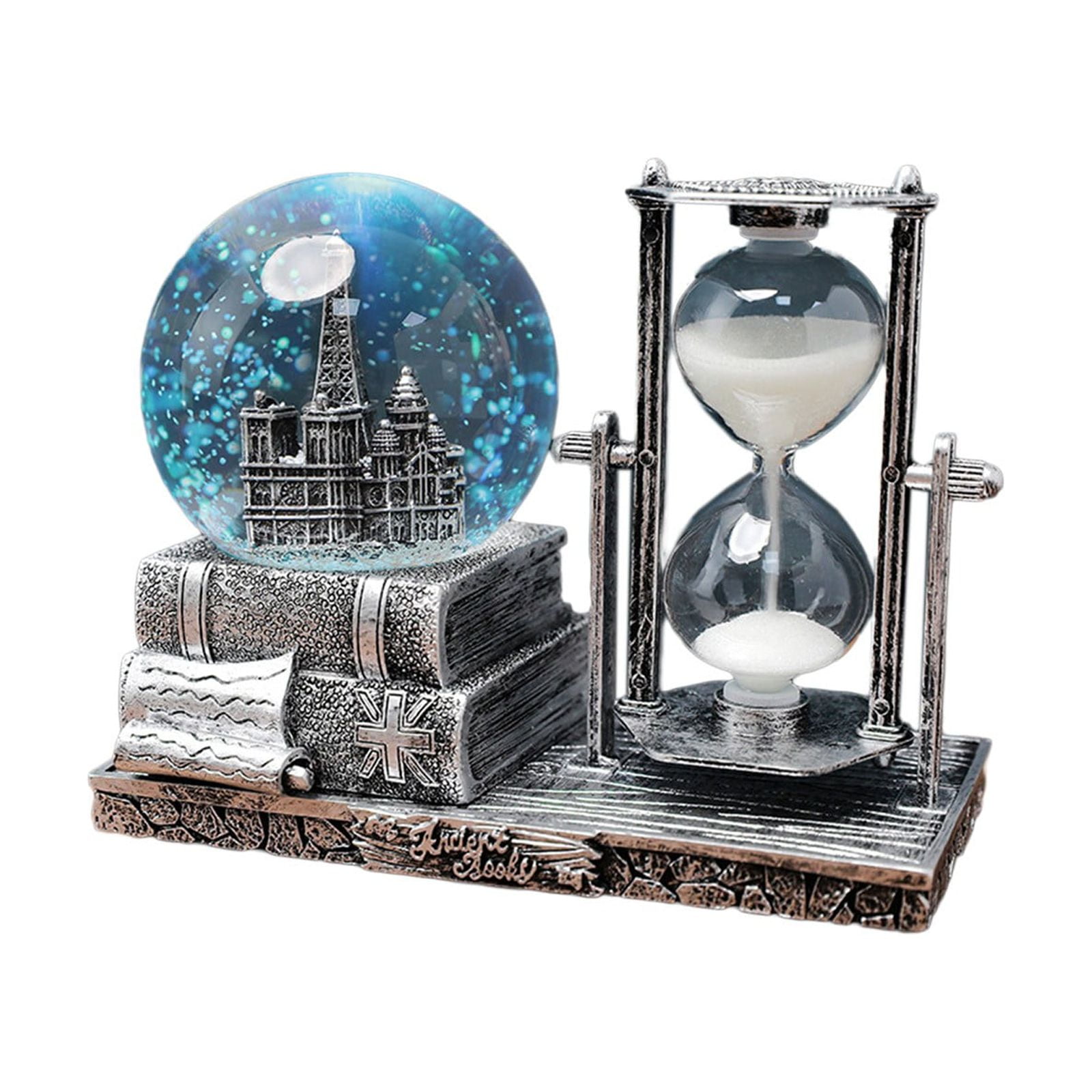 Wadada Snow Globe with Hourglass Timer Home Decor for Living Room LED ...