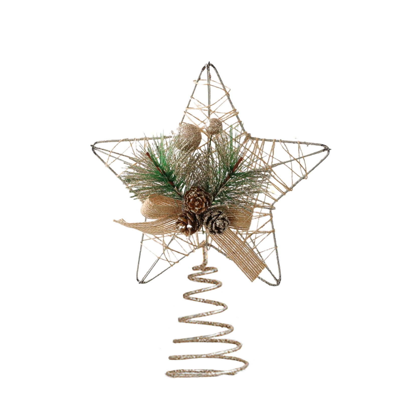 Wadada Star Christmas Tree Topper for Christmas Decorations, Natural ...