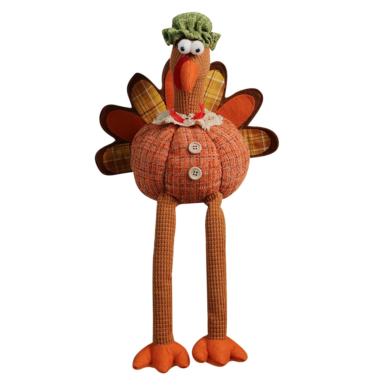 Wadada Thanksgiving Decoration 17.4" x 5.7" Plush Turkey, Beautiful ...
