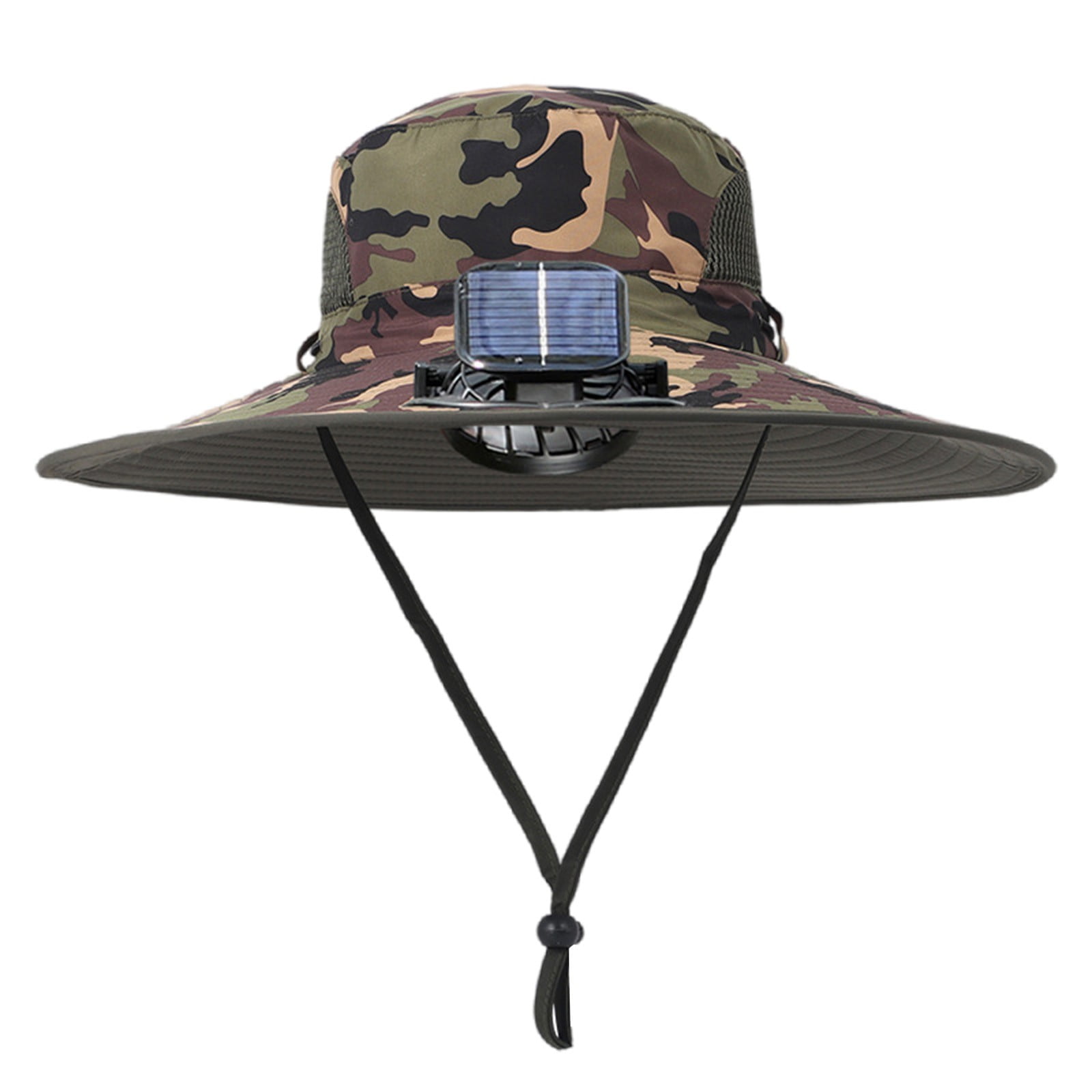 Wadada Wide Brim Solar Fan Outdoor Fishing Hat-Solar and Charging Solar ...