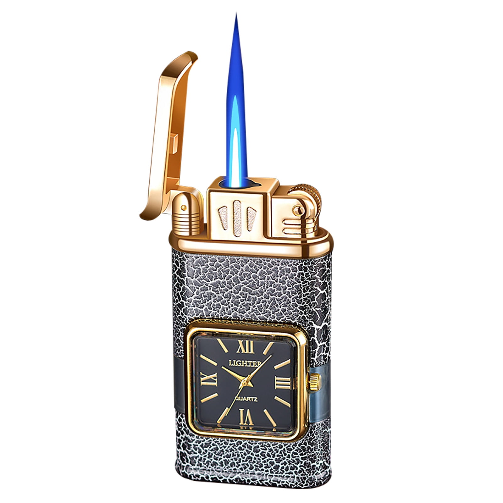 Wadada Windproof Lighter, Vintage Lighter with Watch, Jet Torch/Soft ...