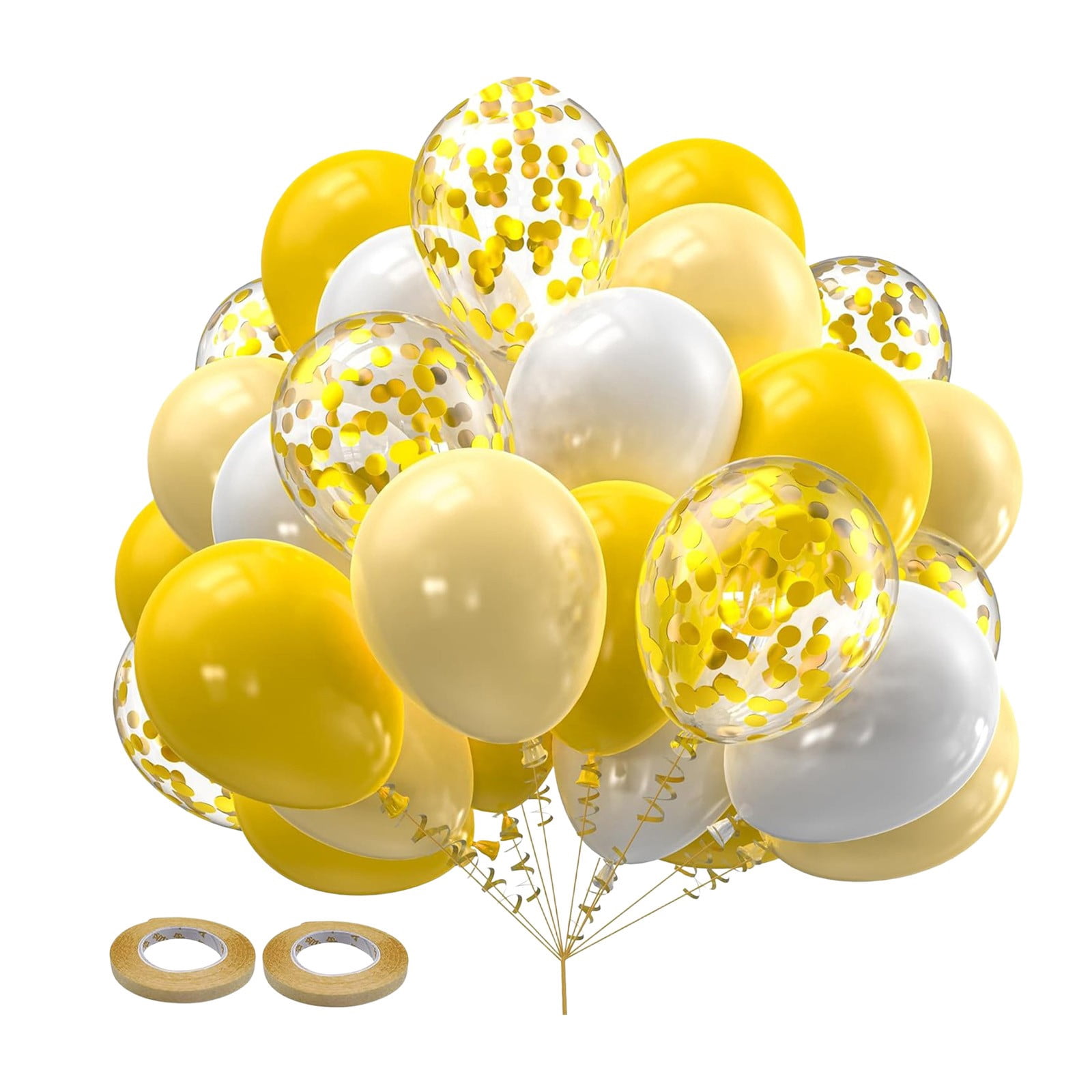 Wadada Yellow White Balloon, 30 Pcs 12 Inches Sunflower Yellow Milk ...