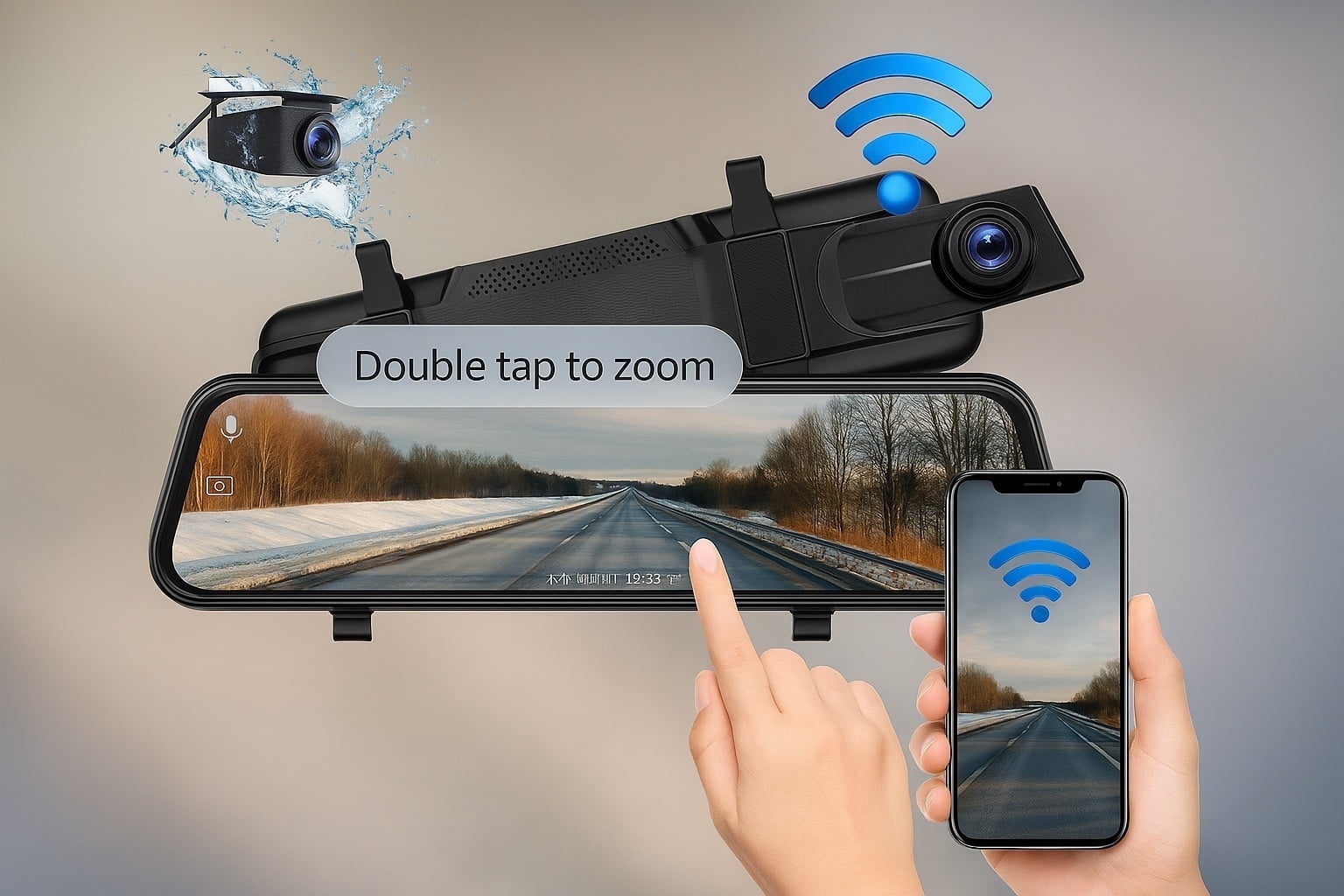 Walmart 10” Dash Cam, 1080P, Dual Lens, Night Vision, Wide Angle, Loop ...