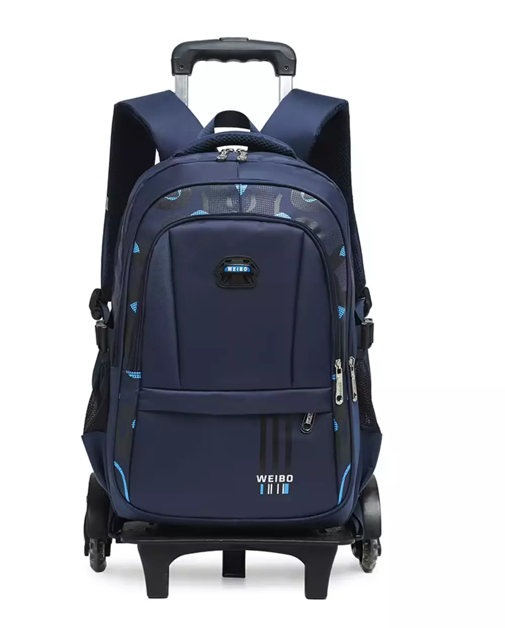 Wadan 17-inch 6-Wheels Rolling Stylish School Backpack, Shoulder ...