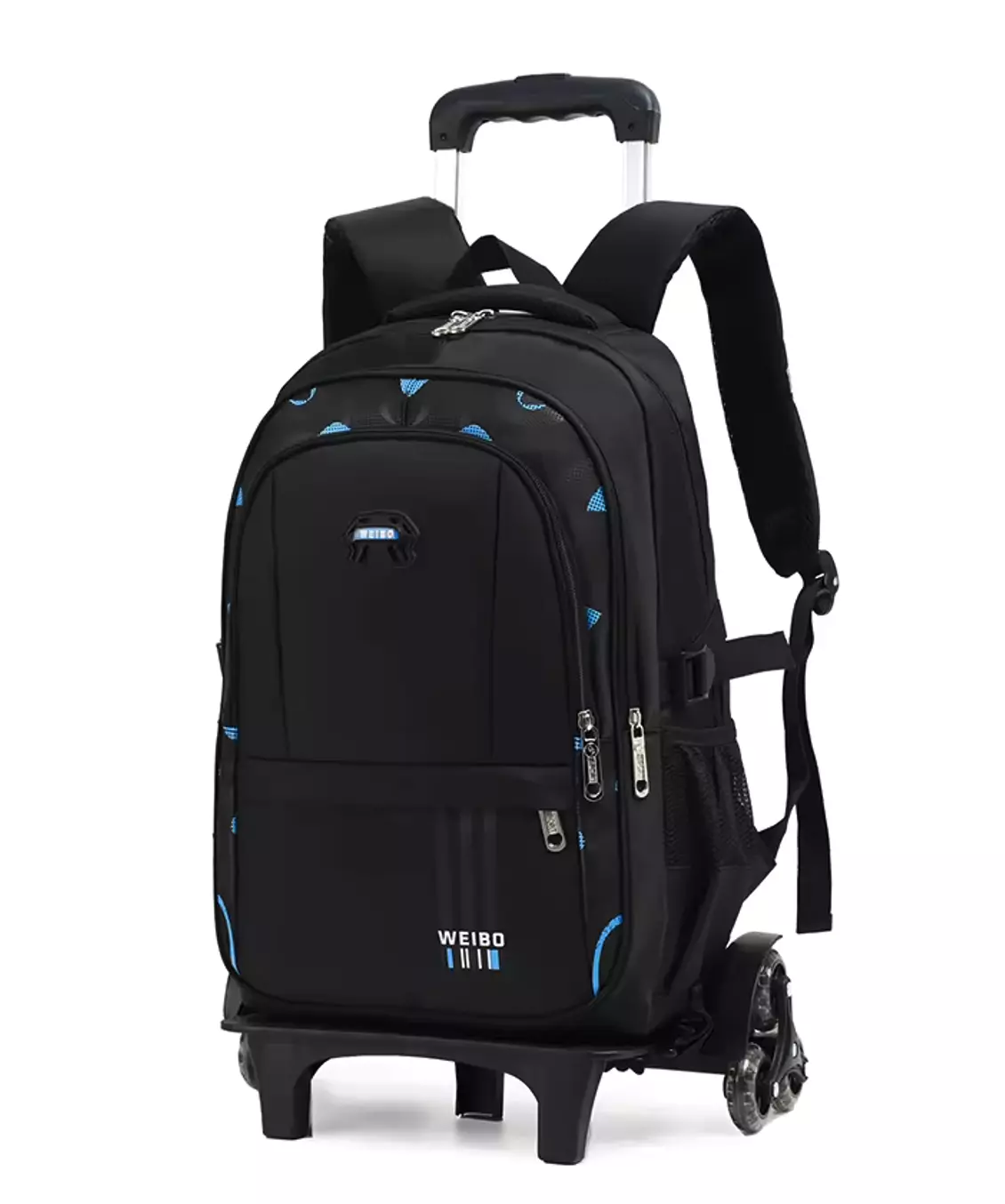 Wadan 17-inch 6-Wheels Rolling Stylish School Backpack, Shoulder ...