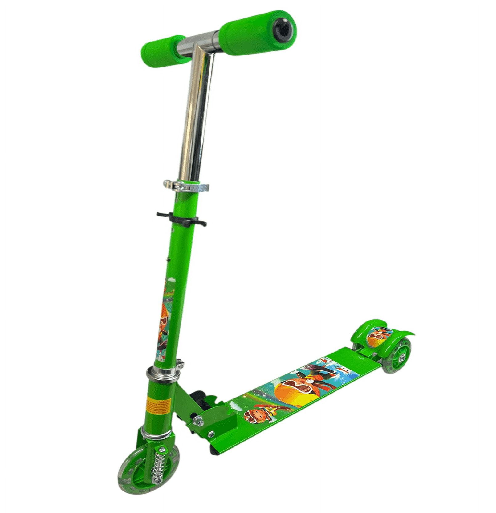 Wadan 3 Wheels Foldable Steel Iron Kick Scooter LED Light-Up Wheels ...