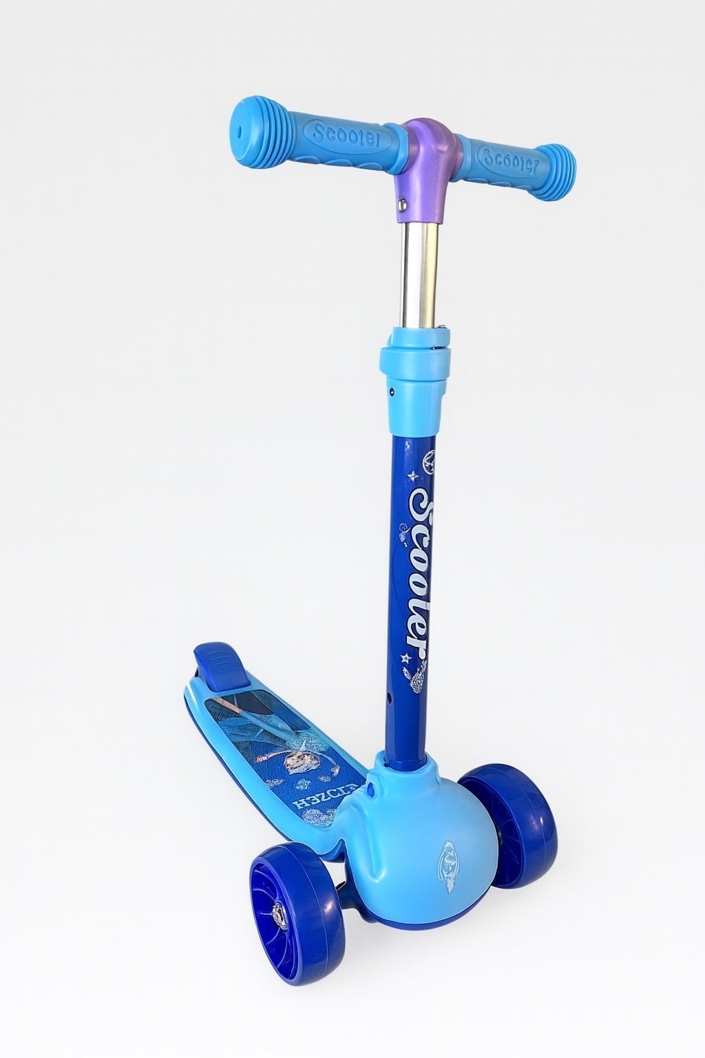 Wadan Kick Scooter with LED Light-Up Wheels, 4 Adjustable Heights, and ...