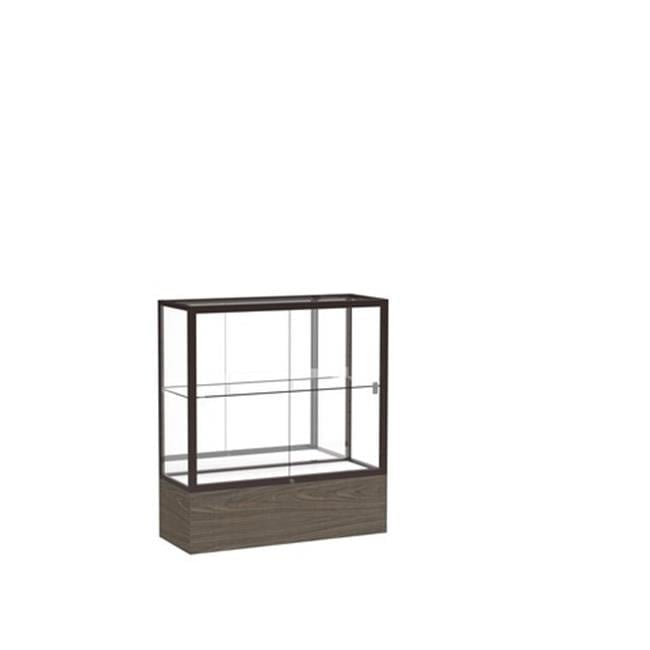 Waddell 2281MB-BZ-WV Reliant 36 x 40 x 14 in. Walnut Vinyl Base Display ...