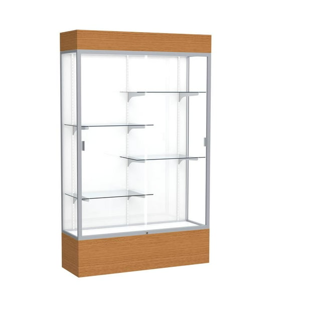Waddell Reliant Series Wood Veneer Lighted Floor Display Case - Walmart.com Waddell Reliant Series Wood Veneer Lighted Floor Display Case - Walmart.com