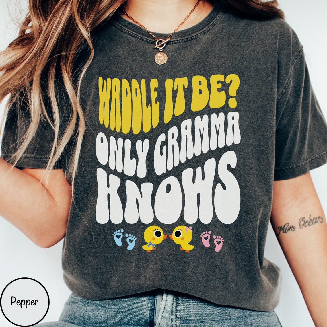 Waddle It Be Gender Reveal Only Gramma Knows Duck Gender Reveal Keeper ...