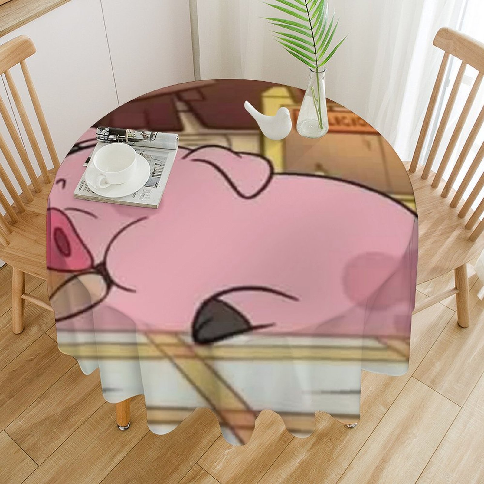 Waddles Tablecloth Anime for Dining Table Picnic Gift 36x36in Waddles ...
