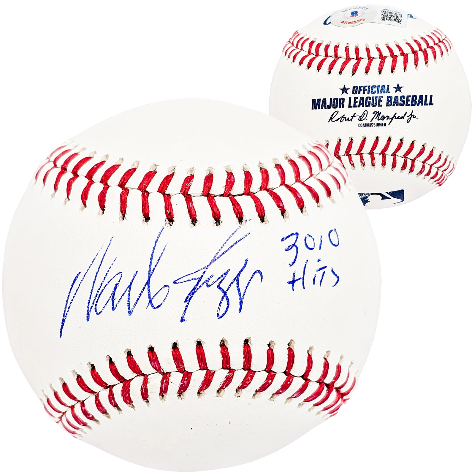 Wade Boggs Autographed Official MLB Baseball Boston Red Sox "3010 Hits" Beckett BAS Witness ...