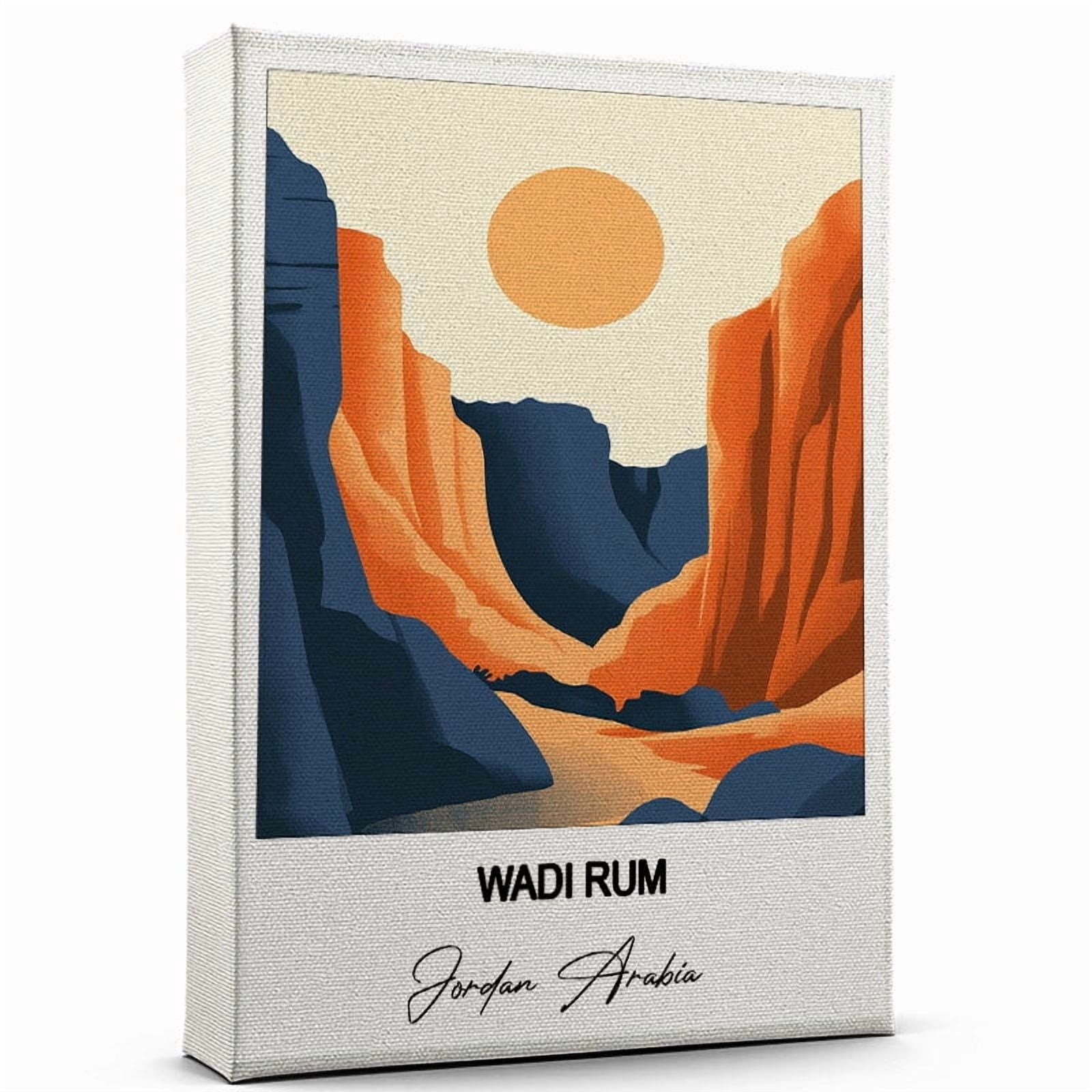 Wadi Rum Travel Art Canvas – Modern Wall Art Inspired by Jordan Arabia ...