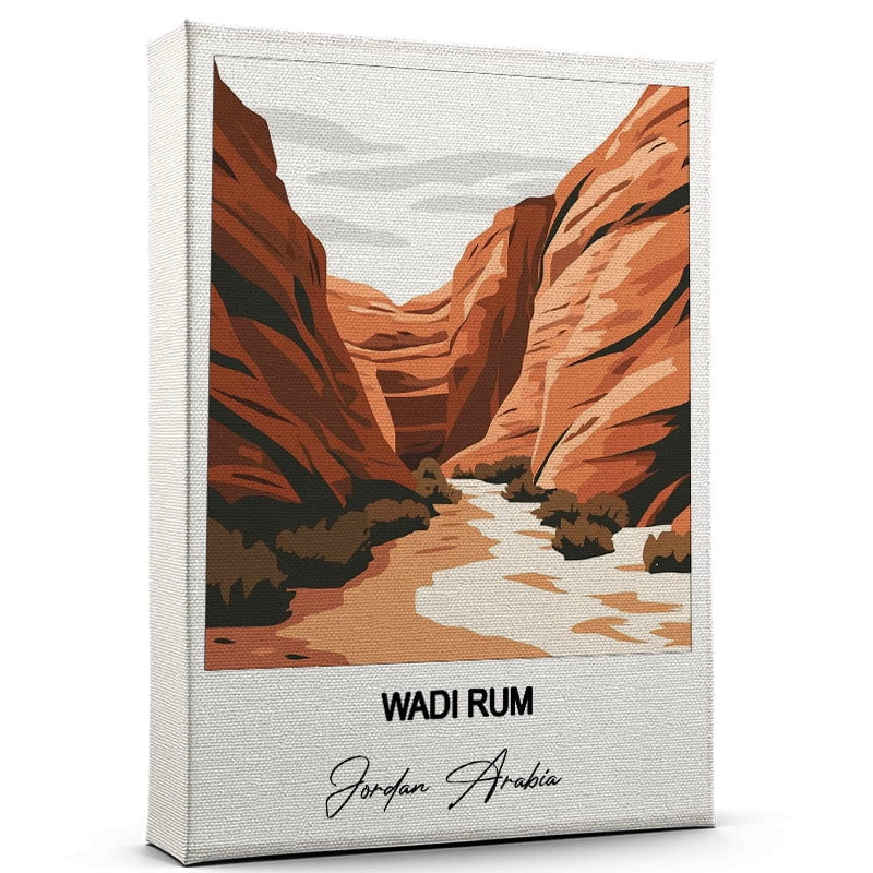 Wadi Rum Travel Wall Art – Jordan Arabia Canvas – Travel Wall Decor ...