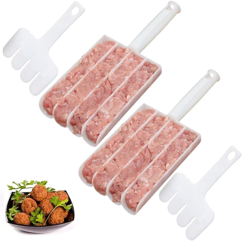 WadwP 2 Pcs Kitchen Meatball Maker, 4 Meatballs at 1 Time None-Stick ...