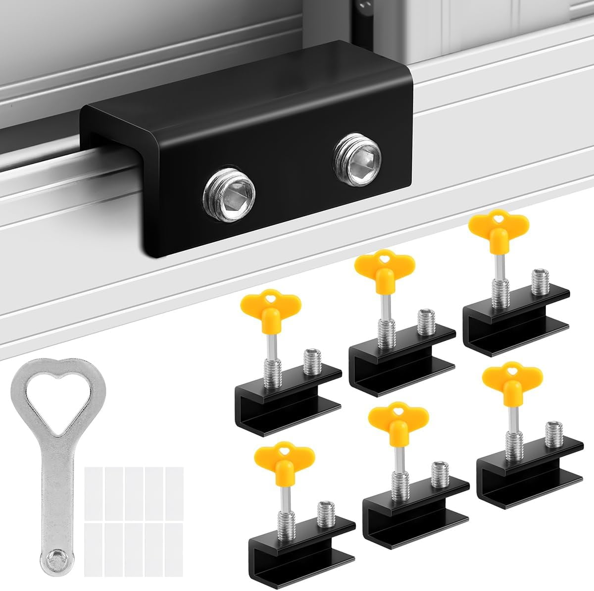 WadwP Window Locks 6 Sets, BEoffer Sliding Security Window Locks with ...